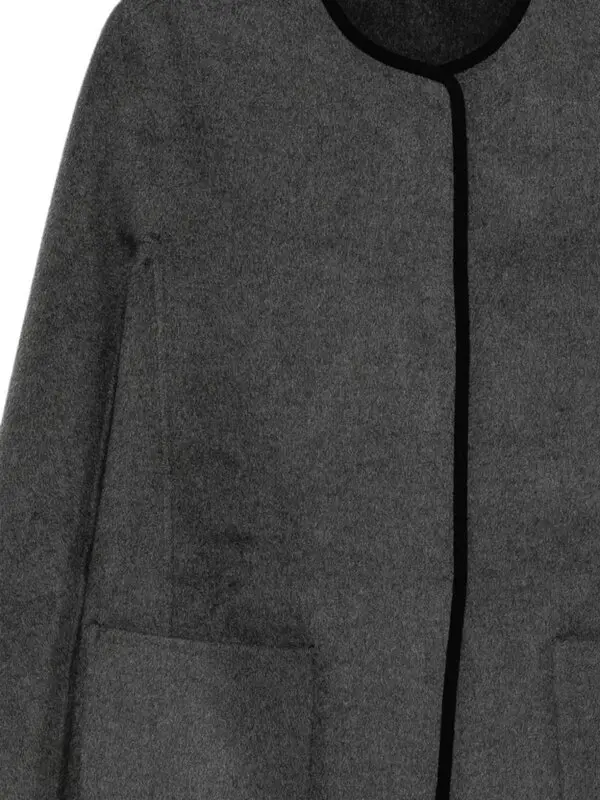 N.peal Contrast-trim Patch-pocket Coat