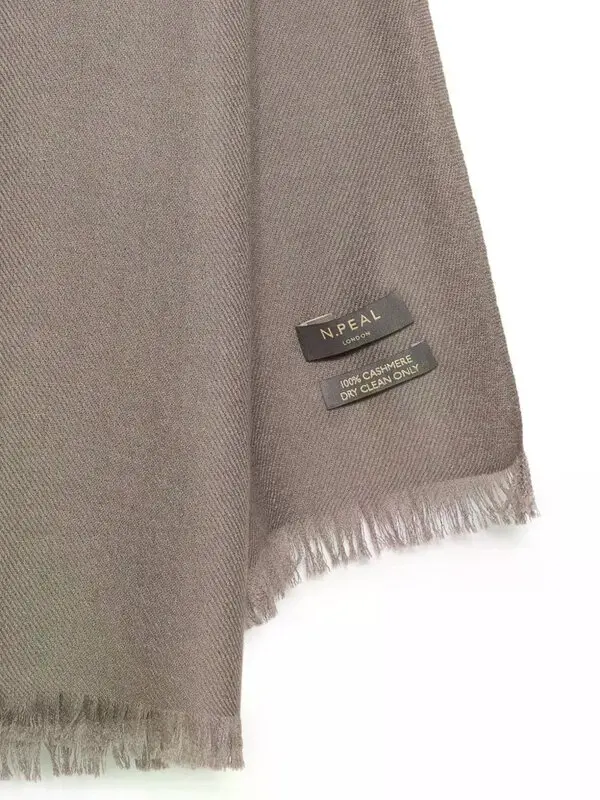 N.peal Fringed-edge Pashmina Scarf