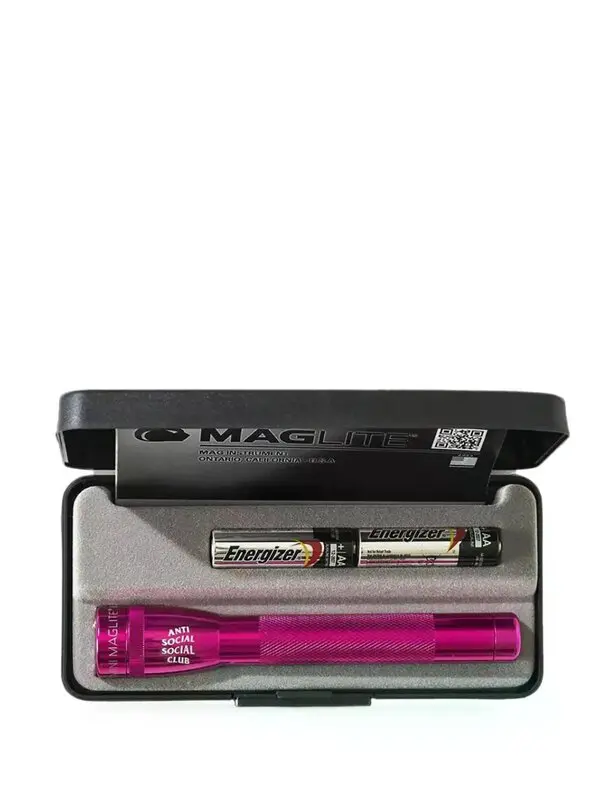 ANTI SOCIAL SOCIAL CLUB Maglite Logo-print Knurled-texture Flashlight - Pink