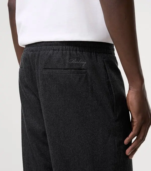 Burberry Wool-cashmere Straight Trousers