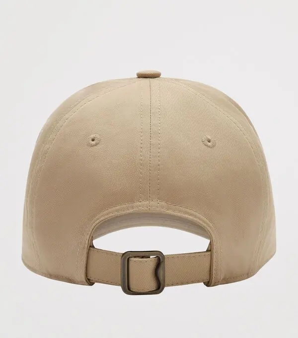 Burberry Cotton Gabardine Cursive Logo Cap