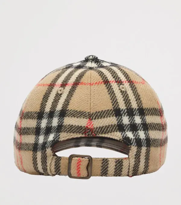 Burberry Wool Check Baseball Cap