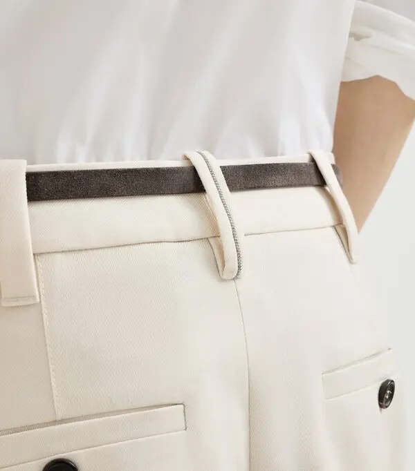 Brunello Cucinelli Virgin Wool Pleated Wide-leg Trousers