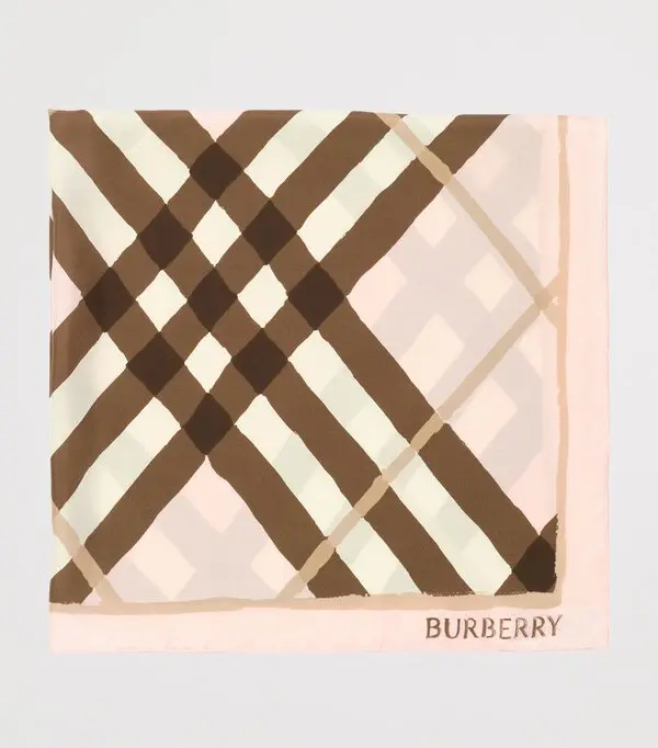 Burberry Silk Watercolour Check Scarf