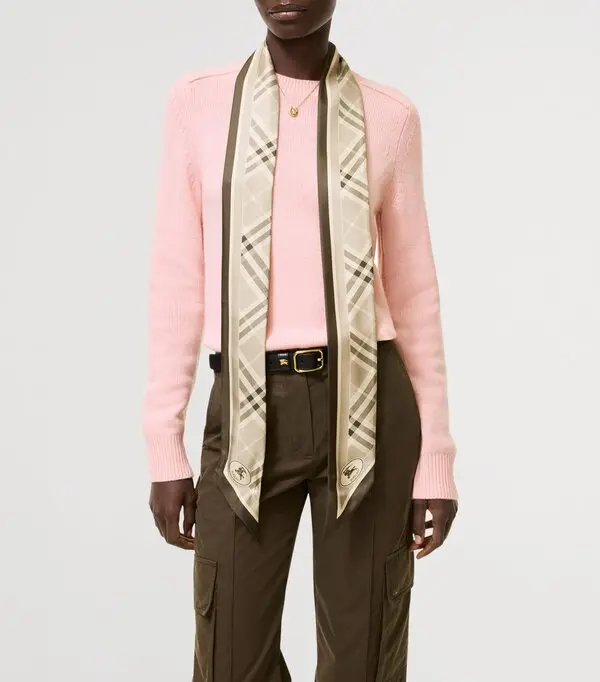 Burberry Silk Check Skinny Scarf