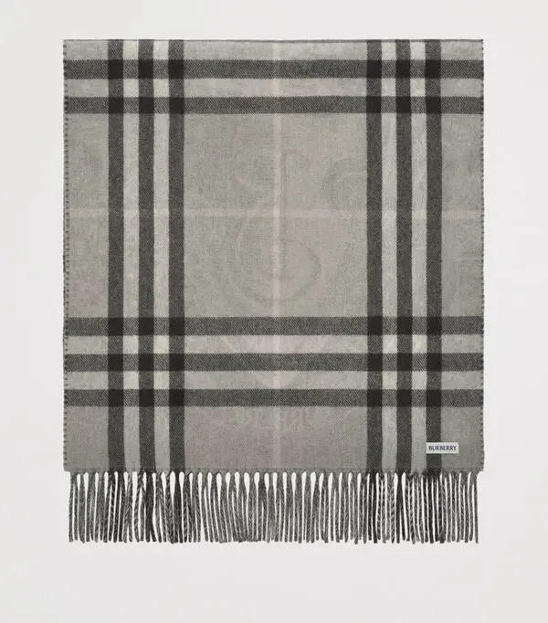 Burberry Cashmere Reversible Etched Knight Scarf