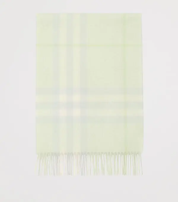 Burberry Cashmere Check Scarf - Green