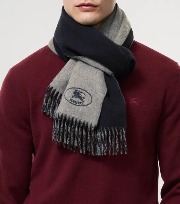 Burberry Cashmere Reversible Knight Scarf