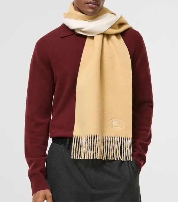 Burberry Cashmere Reversible Knight Scarf