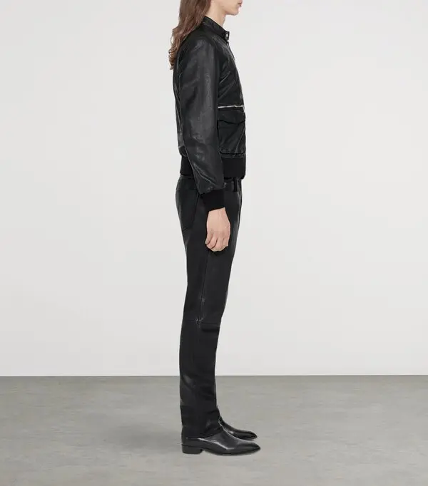 ALLSAINTS Leather Hiro Bomber Jacket