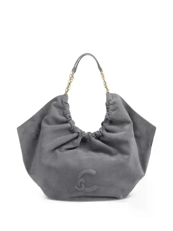 COCCINELLE Embossed-logo Suede Tote Bag