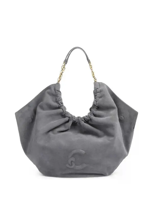 COCCINELLE Embossed-logo Suede Tote Bag