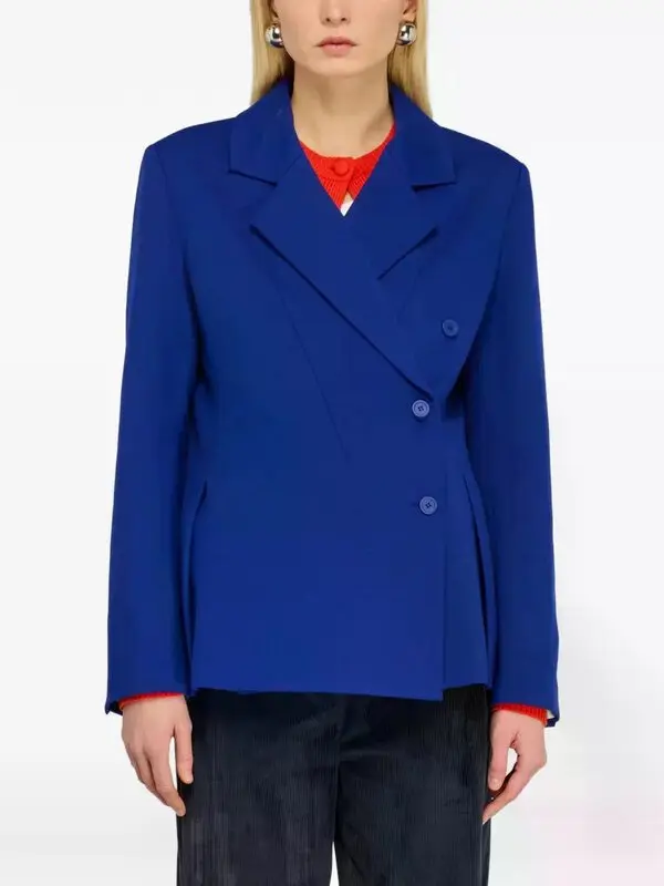 SEMICOUTURE Jorie Double-breasted Pleated-detail Jacket