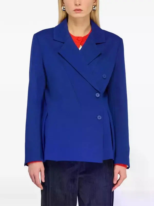 SEMICOUTURE Jorie Double-breasted Pleated-detail Jacket
