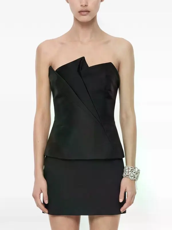 Roland Mouret Pleated Strapless Top