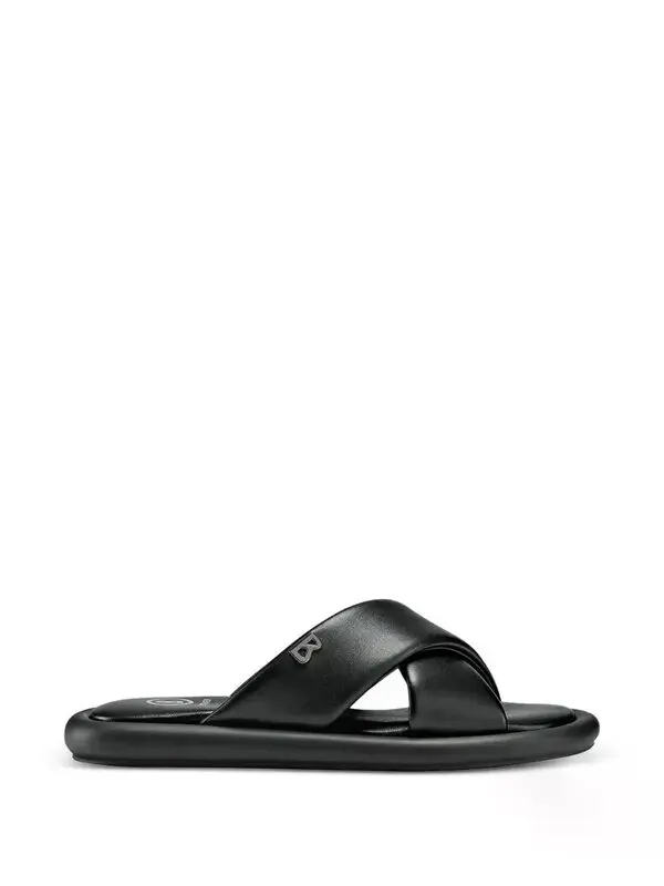 Bogner Portofino Criss-cross Strap Sandals - Black