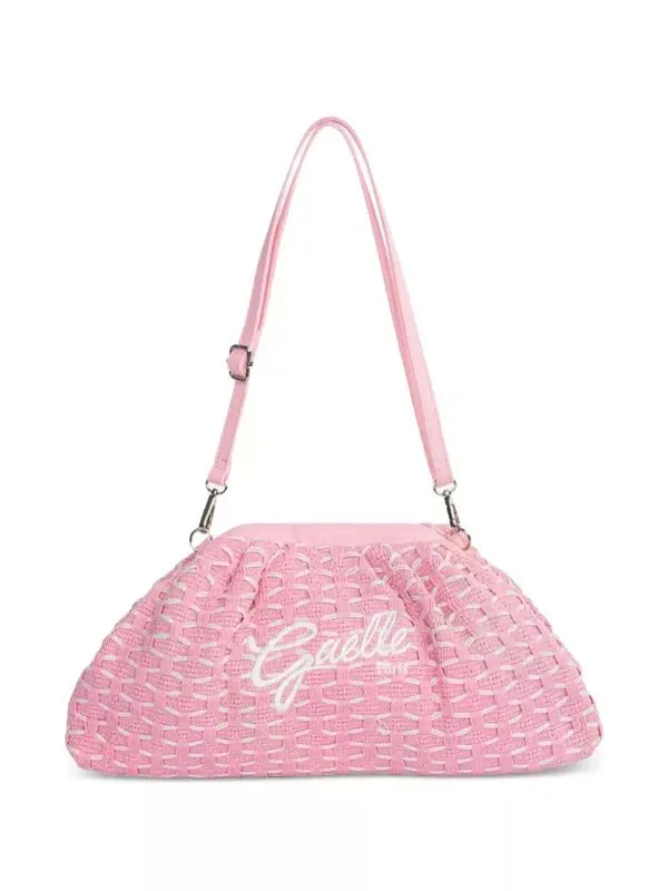 GAELLE PARIS Maxi Woven-effect Pochette Shoulder Bag