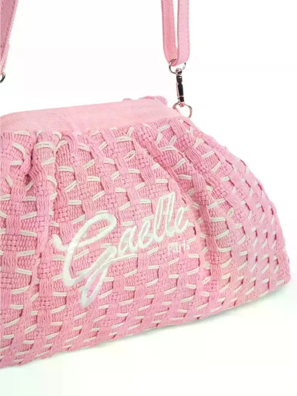 GAELLE PARIS Maxi Woven-effect Pochette Shoulder Bag