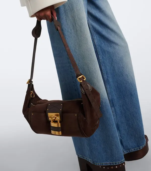 Chloé Paddington Mini Suede Shoulder Bag