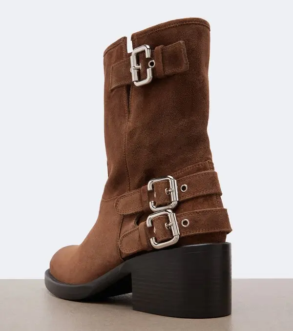 Chloé Dakota Suede Biker Boots