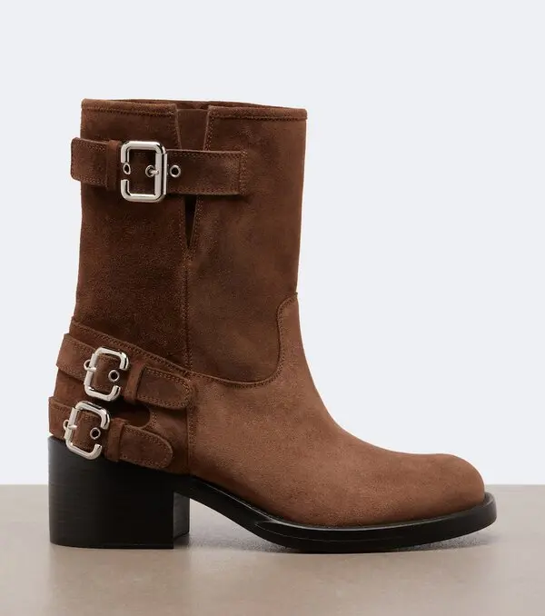 Chloé Dakota Suede Biker Boots
