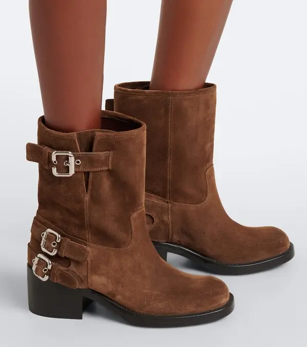 Chloé Dakota Suede Biker Boots