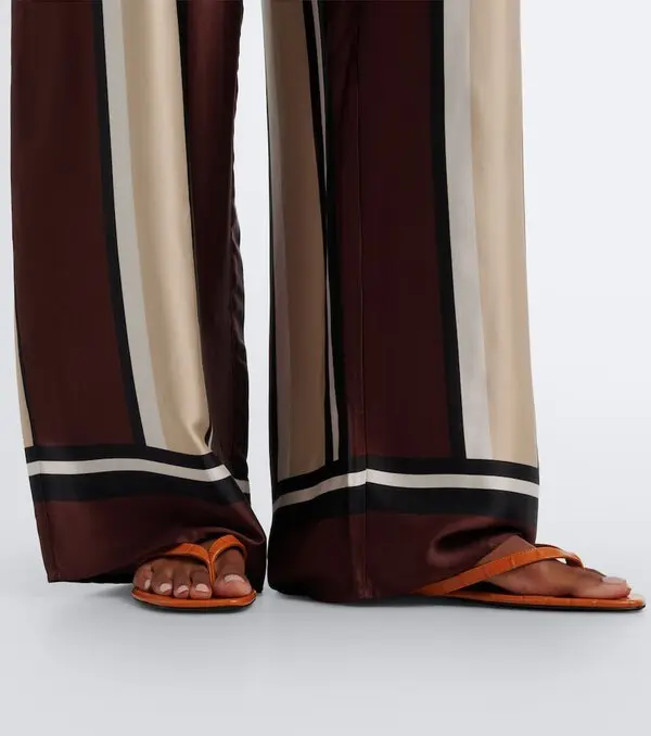 Faithfull The Brand Jensen Striped Satin Palazzo Pants