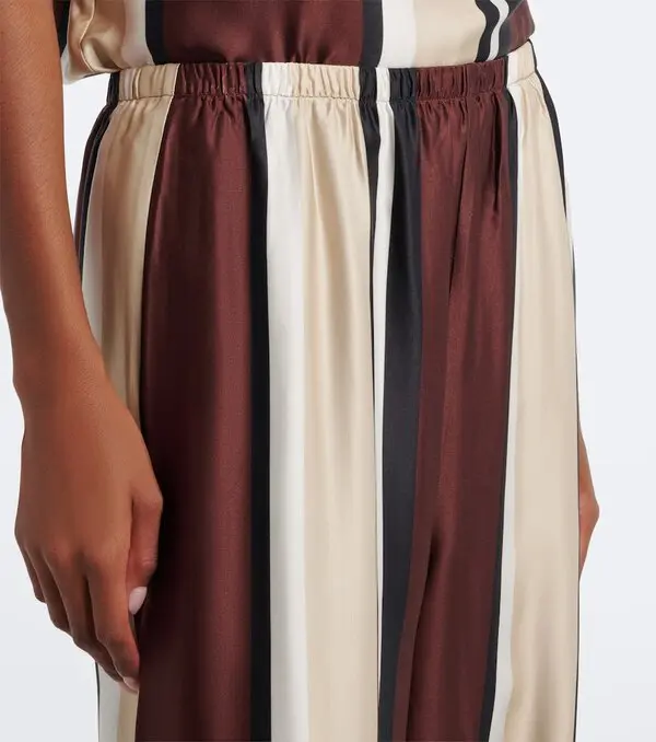 Faithfull The Brand Jensen Striped Satin Palazzo Pants