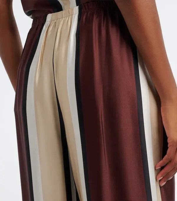Faithfull The Brand Jensen Striped Satin Palazzo Pants