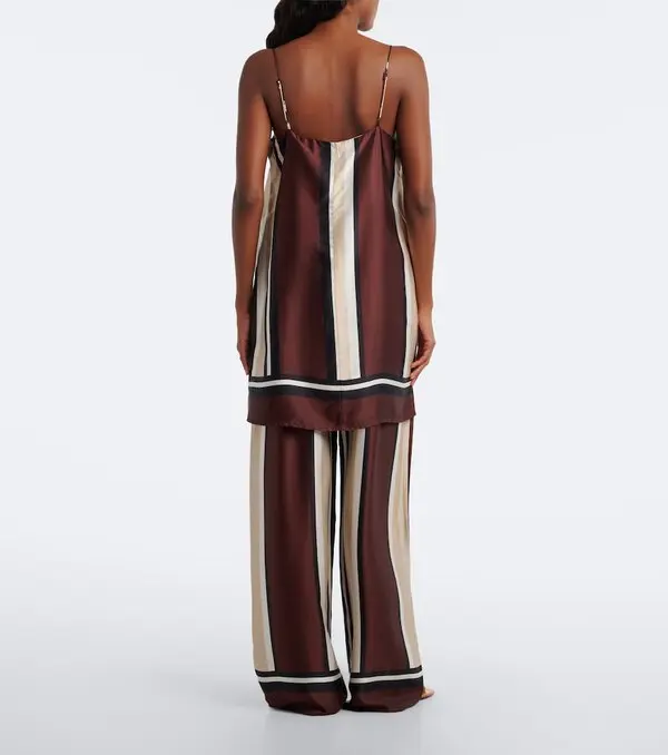 Faithfull The Brand Jensen Striped Satin Palazzo Pants