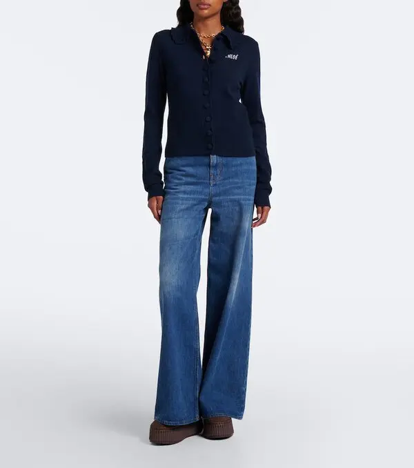 Chloé Nama Shearling-lined Suede Platform Mules