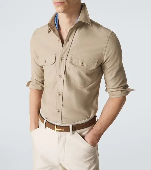 TOM FORD Cotton Moleskin Shirt