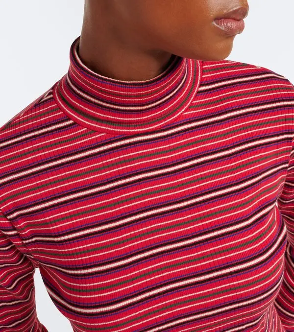 Dries Van Noten Striped Cotton-blend Turtleneck Sweater