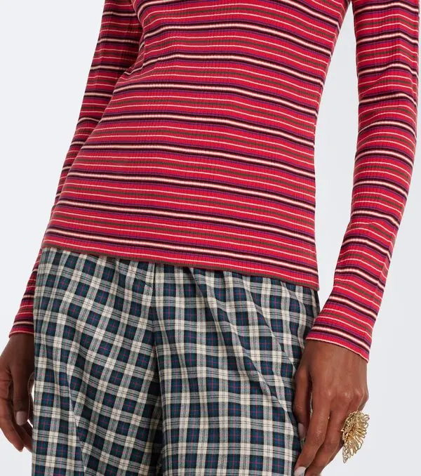 Dries Van Noten Striped Cotton-blend Turtleneck Sweater