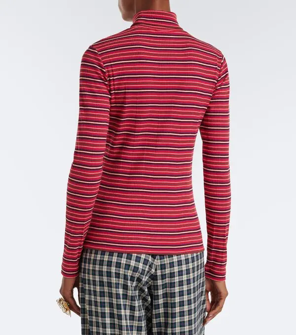 Dries Van Noten Striped Cotton-blend Turtleneck Sweater
