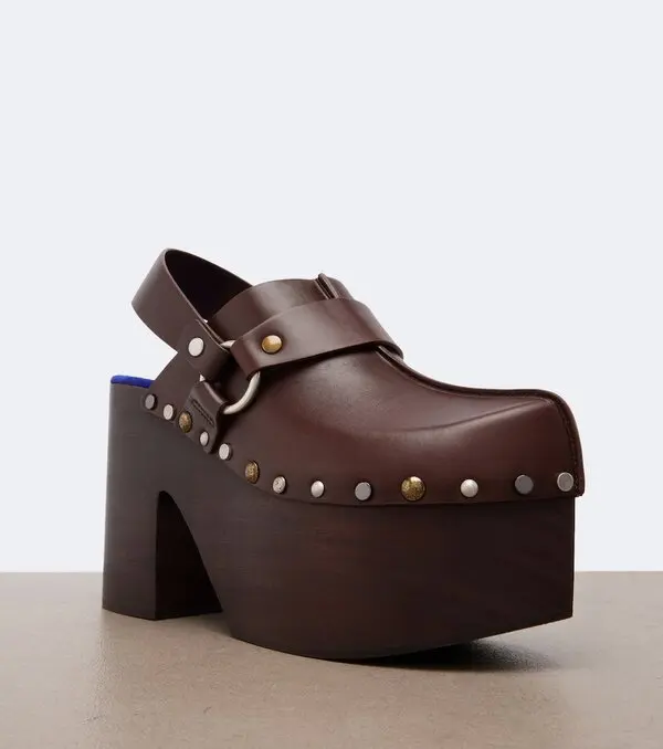 Chloé Talis Leather Platform Clogs