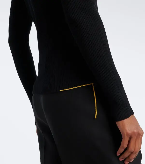 Fendi Ribbed-knit Wool-blend Top