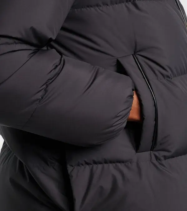 Moncler Leather-trimmed Down Jacket