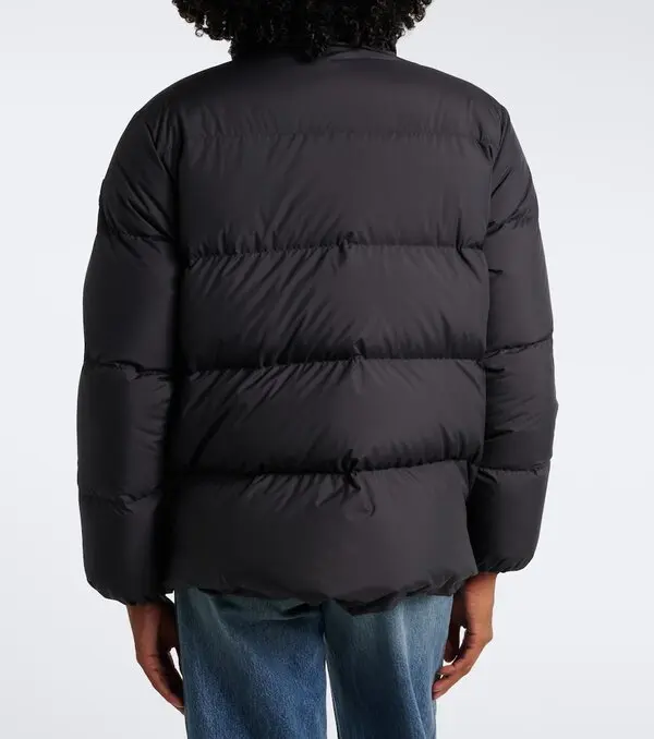 Moncler Leather-trimmed Down Jacket