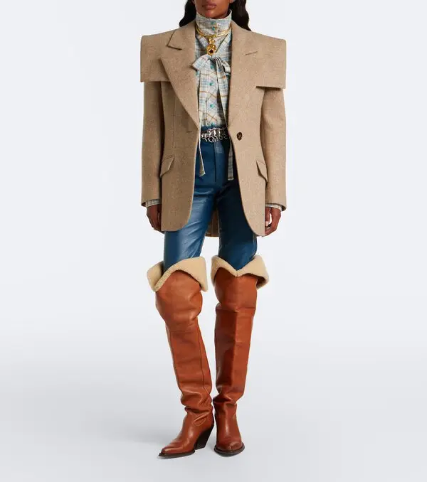 Chloé Caped Wool Blazer