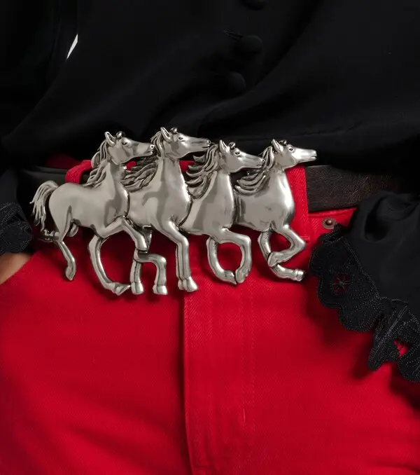 Chloé Running Horses Leather Belt