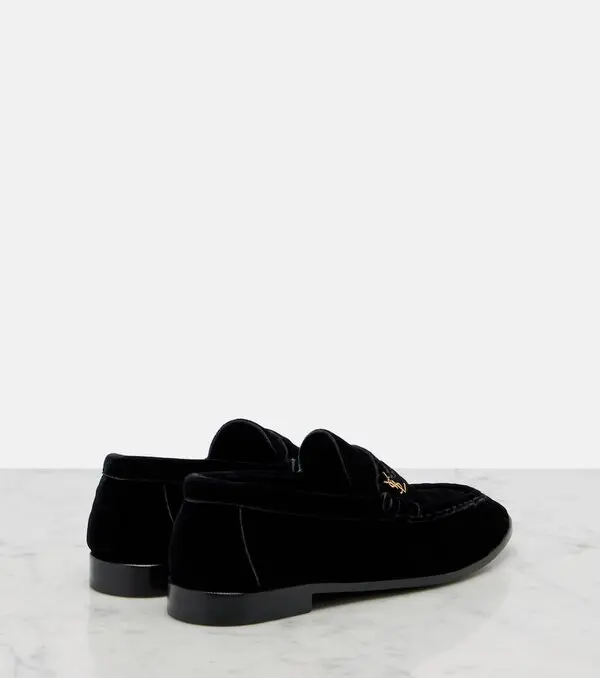 Saint Laurent Le Loafer Velvet Penny Loafers