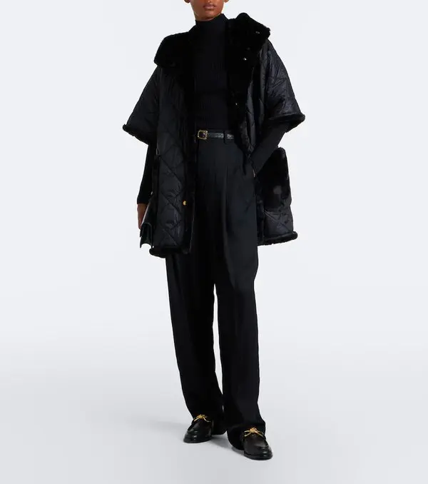 Moncler Reversible Hooded Quilted Cape