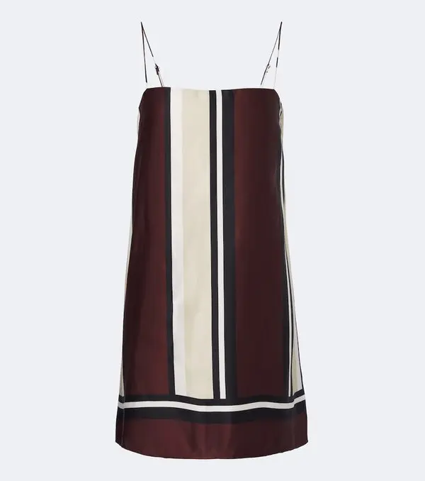Faithfull The Brand Phylis Striped Satin Slip Dress