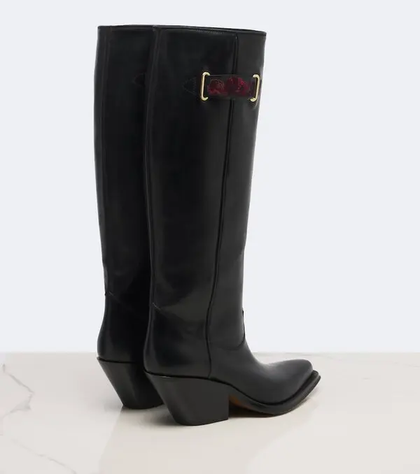 Chloé Azelan Leather Knee-high Boots