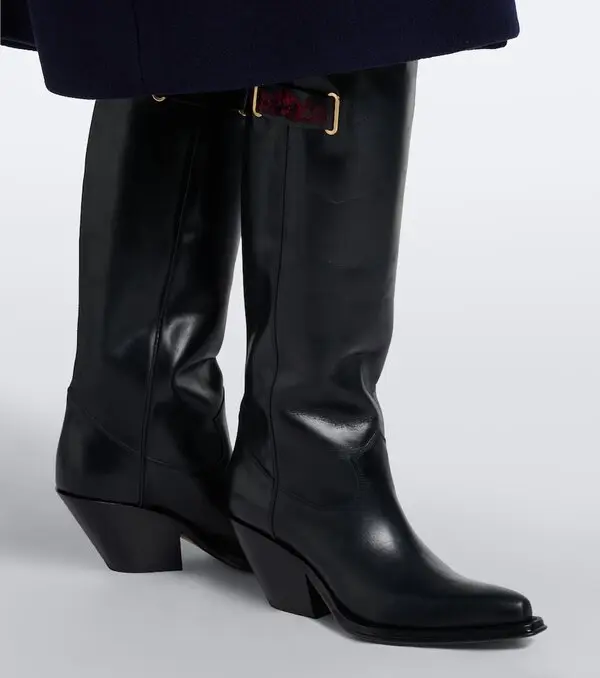 Chloé Azelan Leather Knee-high Boots