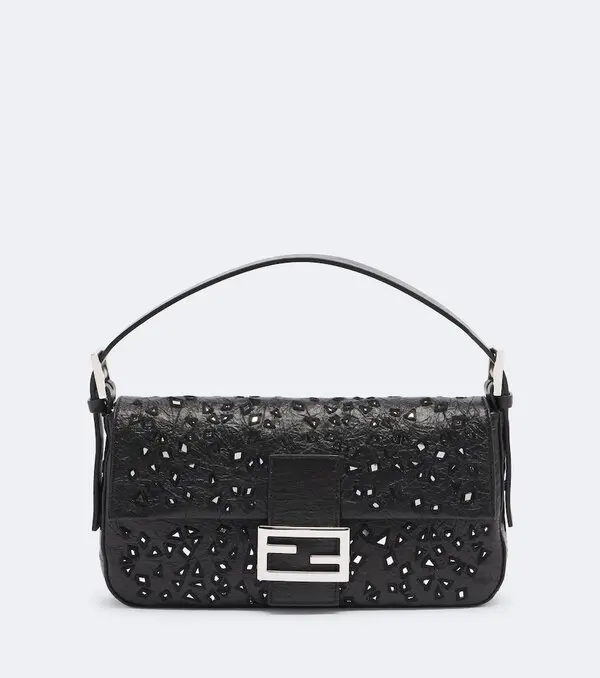Fendi Baguette® 26424 Small Embellished Leather Shoulder Bag