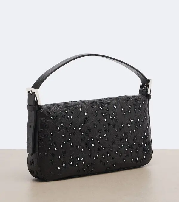 Fendi Baguette® 26424 Small Embellished Leather Shoulder Bag