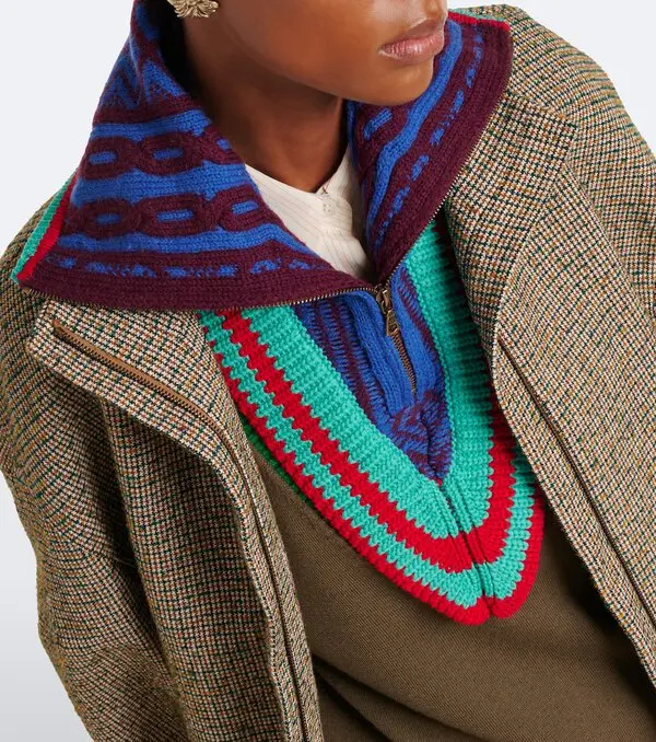 Dries Van Noten Wool Collar - Multicoloured
