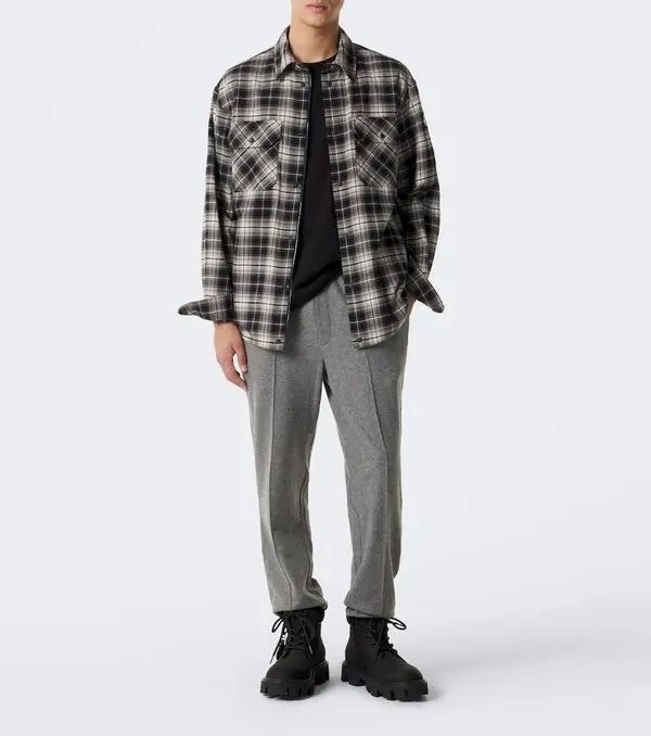 Moncler Flannel Straight Pants